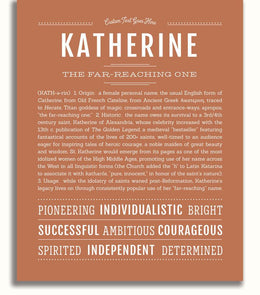 Katherine | Name Art Print – Name Stories