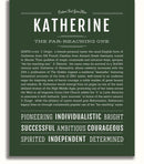 Katherine Personalized Name Meaning Art Prints – Name Stories
