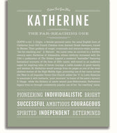 Katherine Personalized Name Meaning Art Prints – Name Stories
