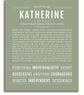Katherine Personalized Name Meaning Art Prints – Name Stories
