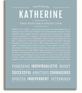 Katherine Personalized Name Meaning Art Prints – Name Stories
