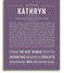 Kathryn Personalized Name Meaning Art Prints – Name Stories