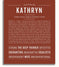 Kathryn Personalized Name Meaning Art Prints – Name Stories
