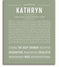 Kathryn Personalized Name Meaning Art Prints – Name Stories
