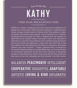 Kathy | Name Art Print – Name Stories
