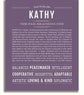 Kathy Personalized Name Meaning Art Prints – Name Stories