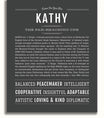 Kathy | Name Art Print – Name Stories