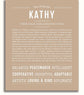 Kathy Personalized Name Meaning Art Prints – Name Stories
