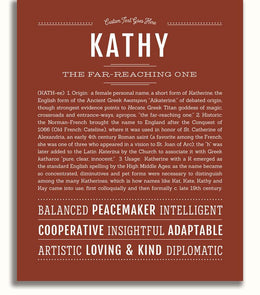 Kathy | Name Art Print – Name Stories