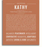 Kathy Personalized Name Meaning Art Prints – Name Stories