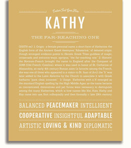 Kathy | Name Art Print – Name Stories