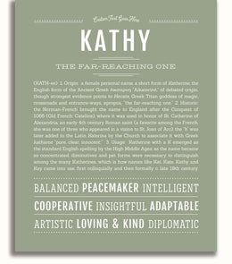Kathy | Name Art Print – Name Stories