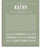 Kathy Personalized Name Meaning Art Prints – Name Stories