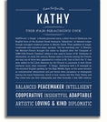 Kathy Personalized Name Meaning Art Prints – Name Stories