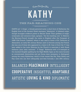 Kathy | Name Art Print – Name Stories