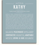 Kathy Personalized Name Meaning Art Prints – Name Stories
