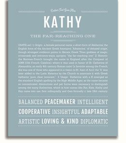 Kathy | Name Art Print – Name Stories