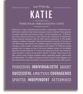 Katie | Name Art Print – Name Stories
