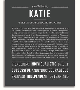 Katie | Name Art Print – Name Stories