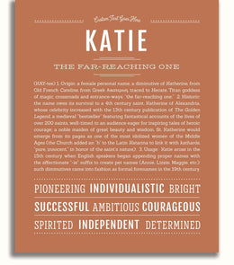 Katie | Name Art Print – Name Stories