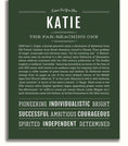 Katie | Name Art Print – Name Stories