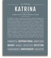 Katrina | Name Art Print – Name Stories