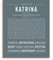 Katrina Personalized Name Meaning Art Prints – Name Stories