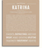 Katrina | Name Art Print – Name Stories