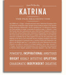 Katrina | Name Art Print – Name Stories