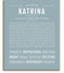 Katrina | Name Art Print – Name Stories