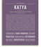 Katya | Name Art Print – Name Stories