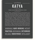 Katya Personalized Name Meaning Art Prints – Name Stories