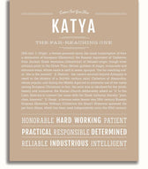 Katya | Name Art Print – Name Stories