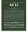 Katya | Name Art Print – Name Stories
