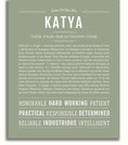 Katya | Name Art Print – Name Stories
