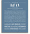 Katya Personalized Name Meaning Art Prints – Name Stories