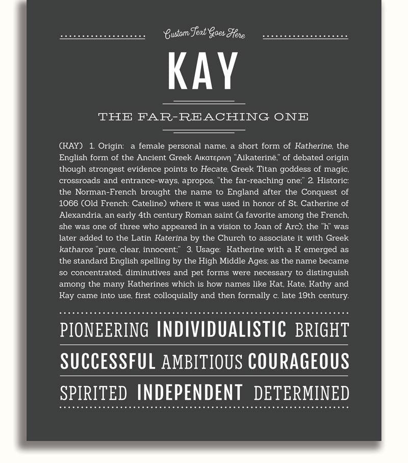Kay | Name Art Print – Name Stories