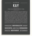 Kay | Name Art Print – Name Stories