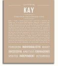 Kay | Name Art Print – Name Stories