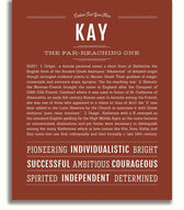 Kay | Name Art Print – Name Stories