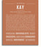 Kay | Name Art Print – Name Stories