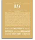 Kay | Name Art Print – Name Stories