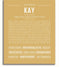 Kay | Name Art Print – Name Stories