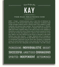 Kay | Name Art Print – Name Stories