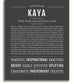 Kaya Personalized Name Meaning Art Prints – Name Stories