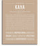 Kaya | Name Art Print – Name Stories