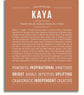 Kaya | Name Art Print – Name Stories