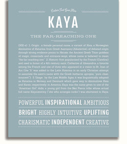 Kaya | Name Art Print – Name Stories