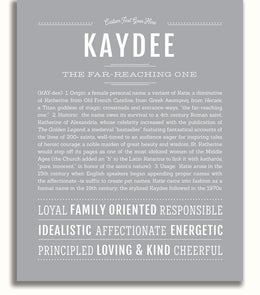 Kaydee | Name Art Print – Name Stories