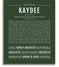 Kaydee | Name Art Print – Name Stories